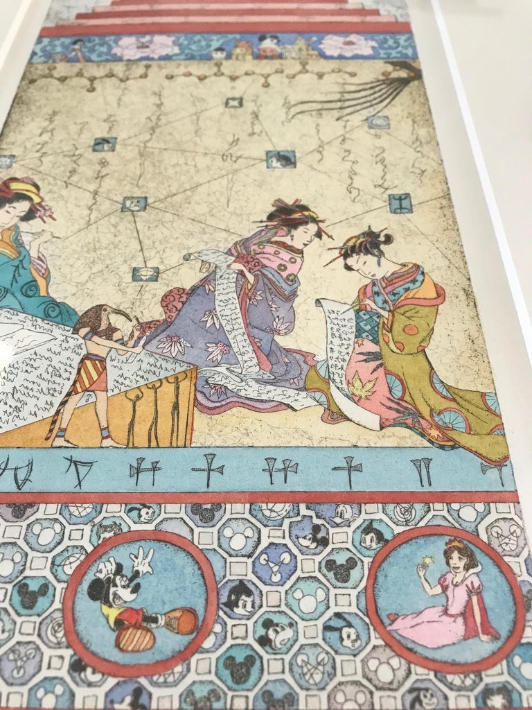 Gea Karhof - ''Ribbons of Time'' Hand-colored etching with Gold Leaf ...