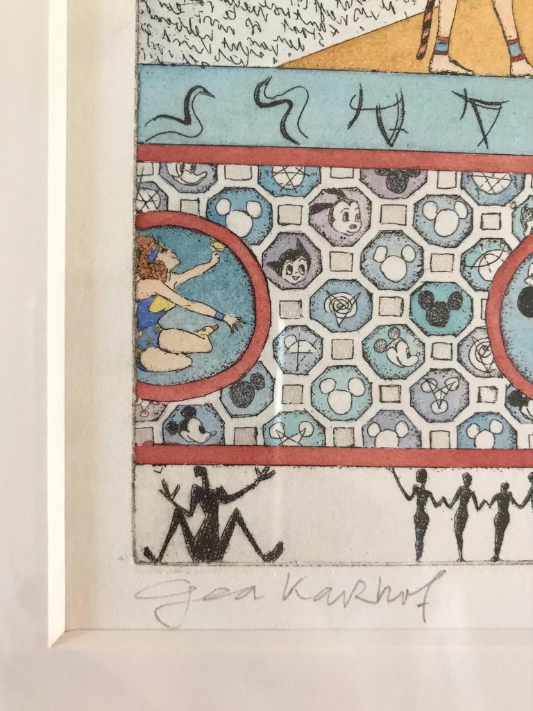 Gea Karhof - ''Ribbons of Time'' Hand-colored etching with Gold Leaf ...