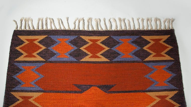 Geate Lantz, Swedish Flat-Weave Rug Signed GL, Sweden, 1960s For Sale ...