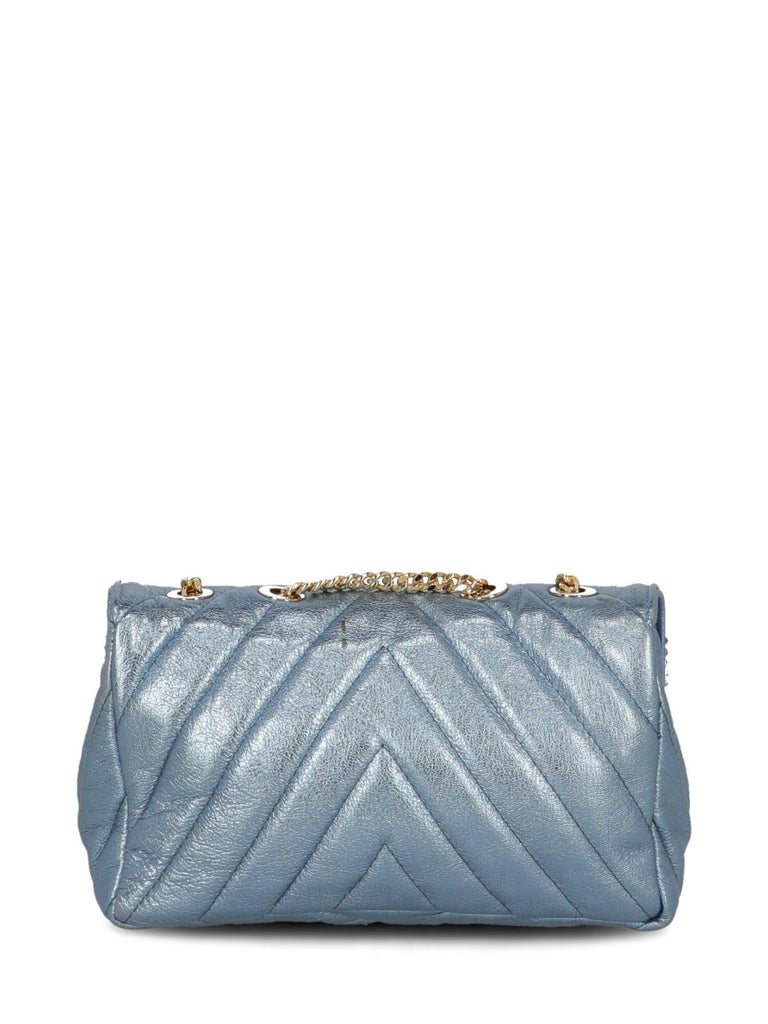 Gedebe Woman Shoulder bag Blue Leather For Sale at 1stDibs
