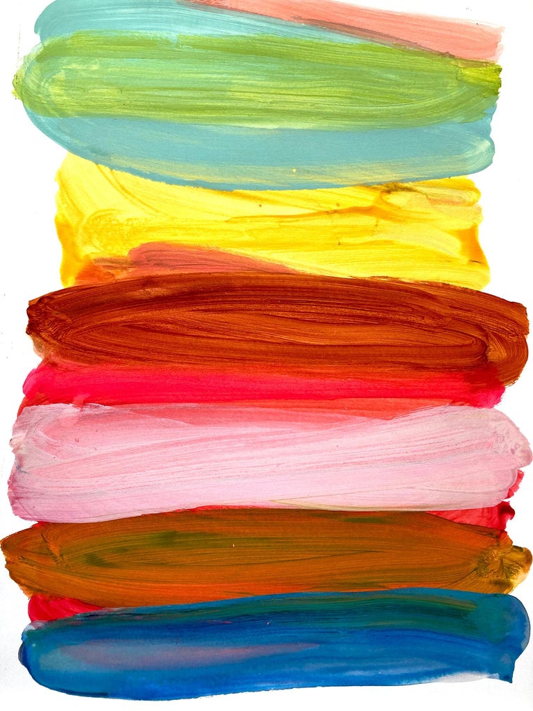 Gee Gee Collins - "History in Full Colour -The Hamptons" Colourful Abstract Lines Painting on ...