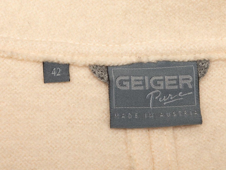 Geiger Cream Virgin Wool Jacket For Sale at 1stDibs