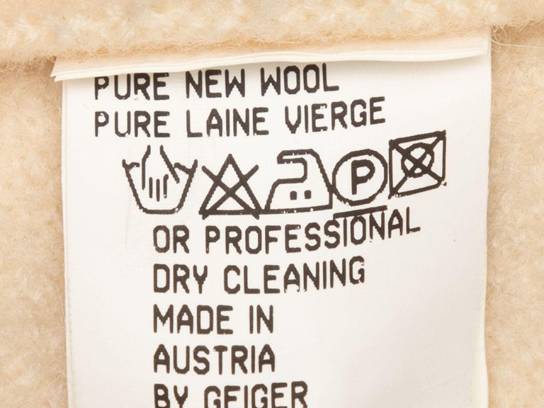 Geiger Cream Virgin Wool Jacket For Sale at 1stDibs