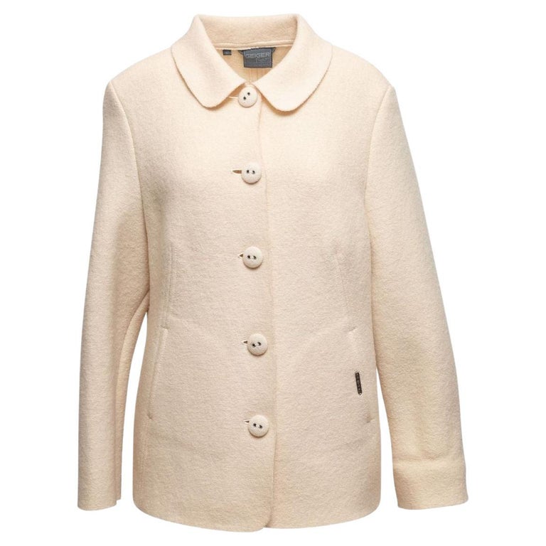 Geiger Cream Virgin Wool Jacket For Sale at 1stDibs