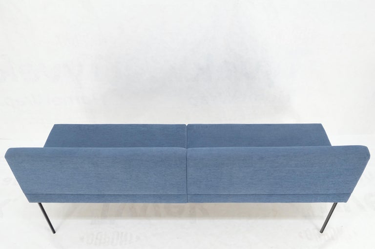 Geiger Tuxido Lounge Sofa Couch Bench Seating Blue Upholstery Black ...