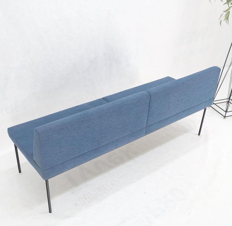 Geiger Tuxido Lounge Sofa Couch Bench Seating Blue Upholstery Black ...
