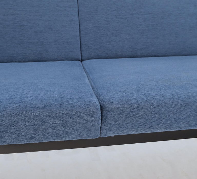 Geiger Tuxido Lounge Sofa Couch Bench Seating Blue Upholstery Black ...