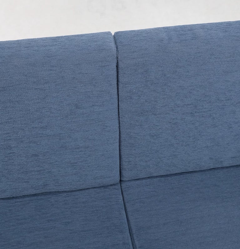 Geiger Tuxido Lounge Sofa Couch Bench Seating Blue Upholstery Black ...