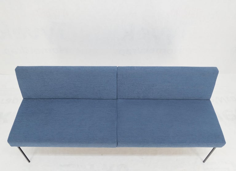 Geiger Tuxido Lounge Sofa Couch Bench Seating Blue Upholstery Black ...