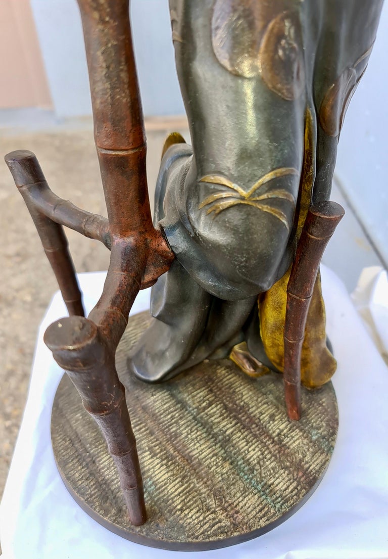 "Geisha", A Japonisme Bronze Lamp, circa 1890 at 1stDibs