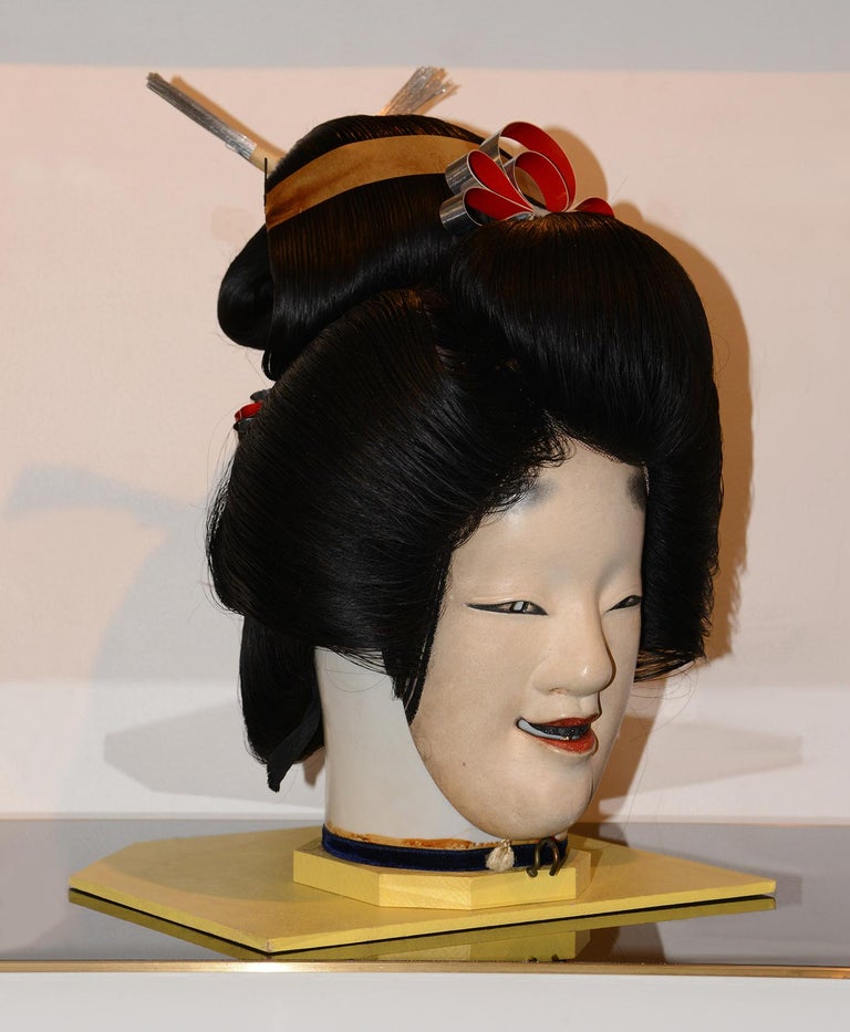 Geisha Wig and Nô Theater 1 Mask For Sale at 1stDibs