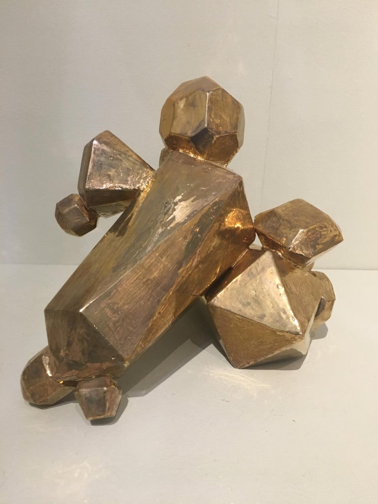 Gem Cluster in Ceramic with a Gold Glaze by Kelly Lamb, 2017 For Sale ...