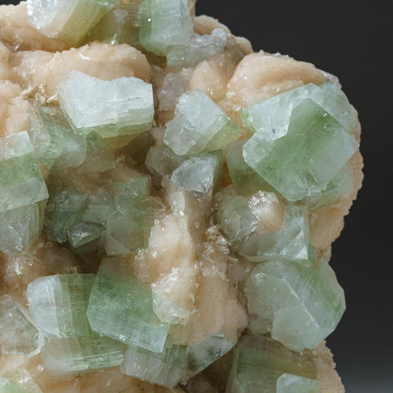 Gem Green Apophyllite with Stilbite from India For Sale at 1stDibs