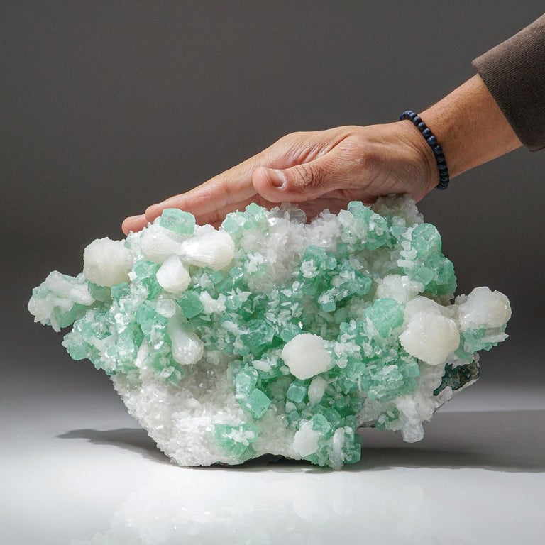 Gem Green Apophyllite with Stilbite from Maharashtra, India For Sale at ...