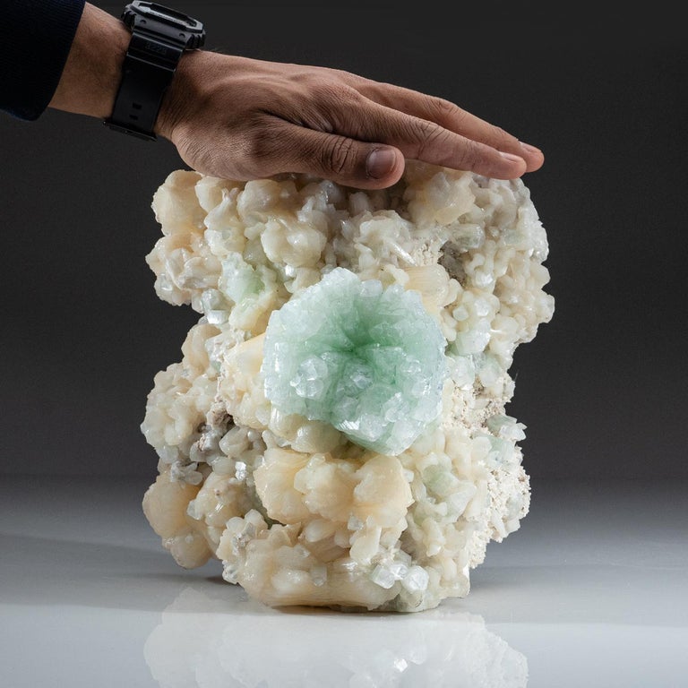 Gem Green Apophyllite with Stilbite from Maharashtra, India For Sale at ...