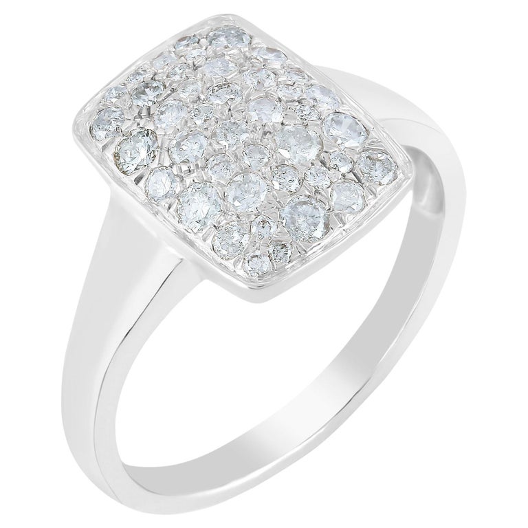 Gemistry 0.63cttw Diamond Cluster Ring in 925 Sterling Silver For Sale ...