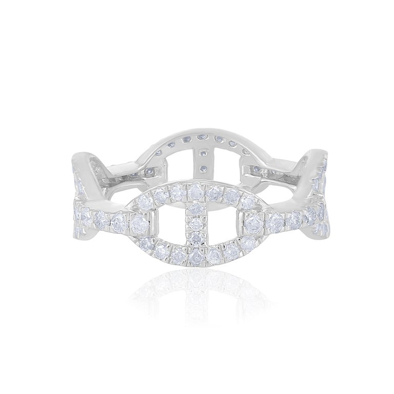 Gemistry 0.98 Ct. T.W. Diamond Eternity Band Ring in 925 Sterling ...