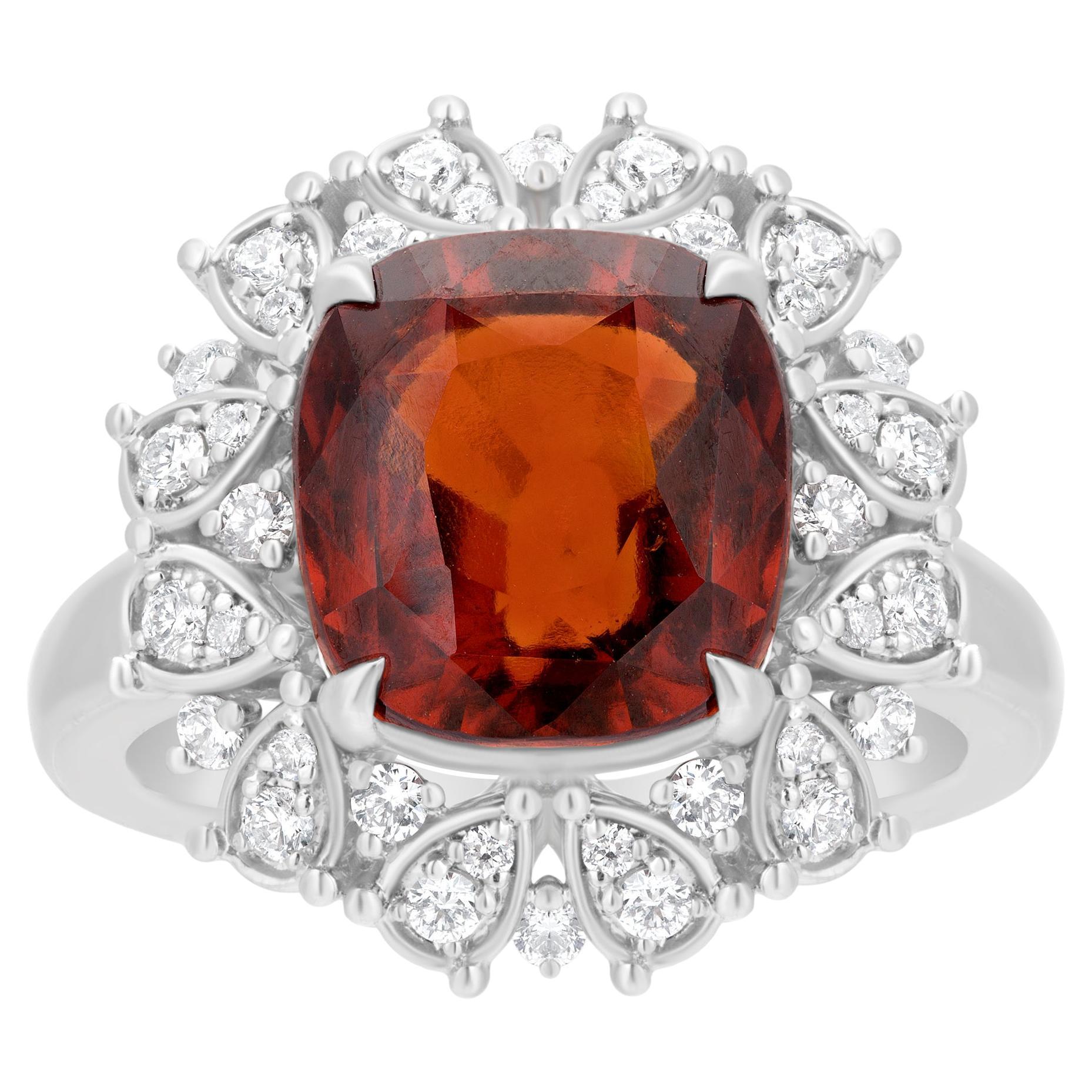 Gemistry 5.5 Cttw. Ruby and Diamond Pendant+Ring in 18K White Gold, Red ...