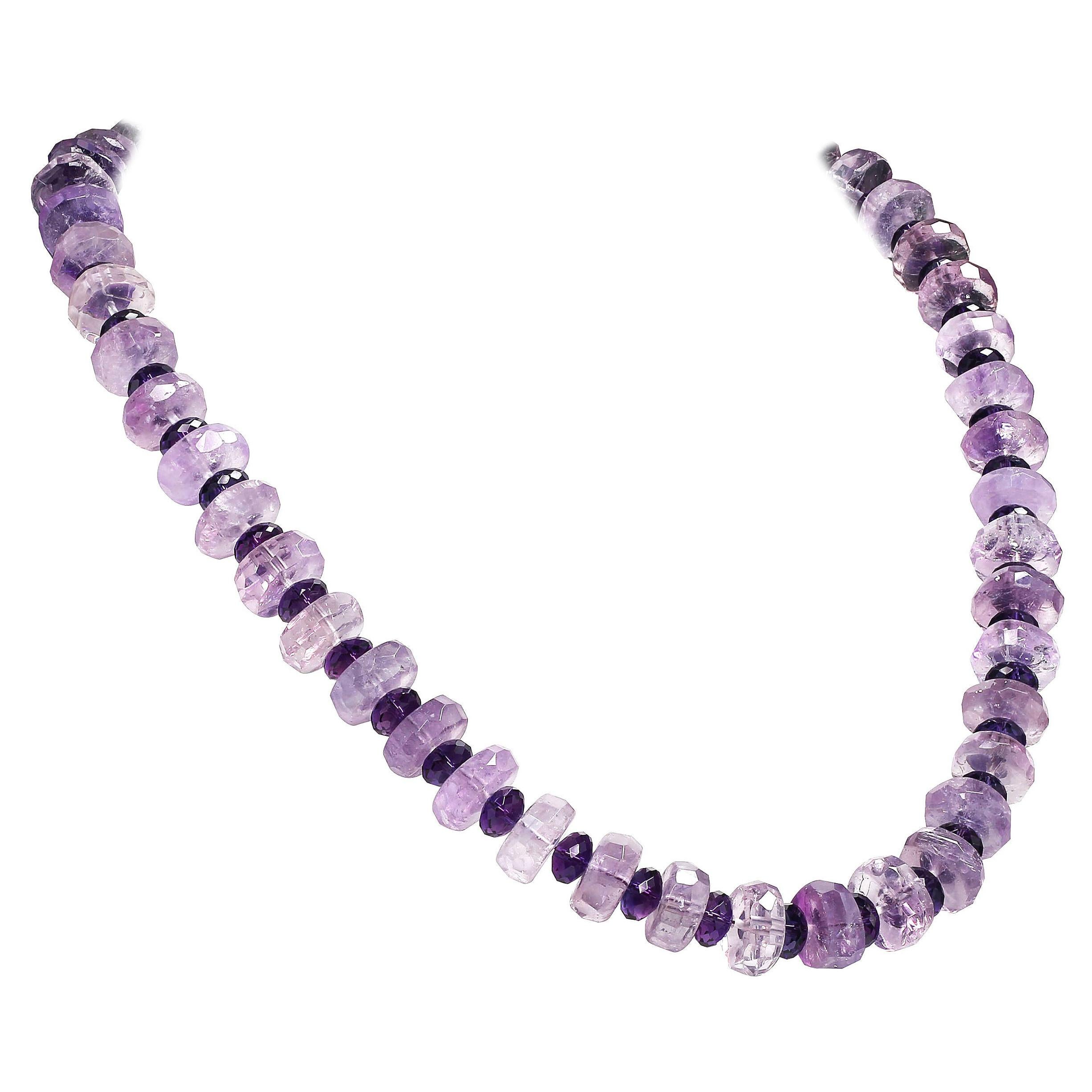 Gemjunky Sparkling Amethyst in Two Sizes Necklace February Birthstone ...