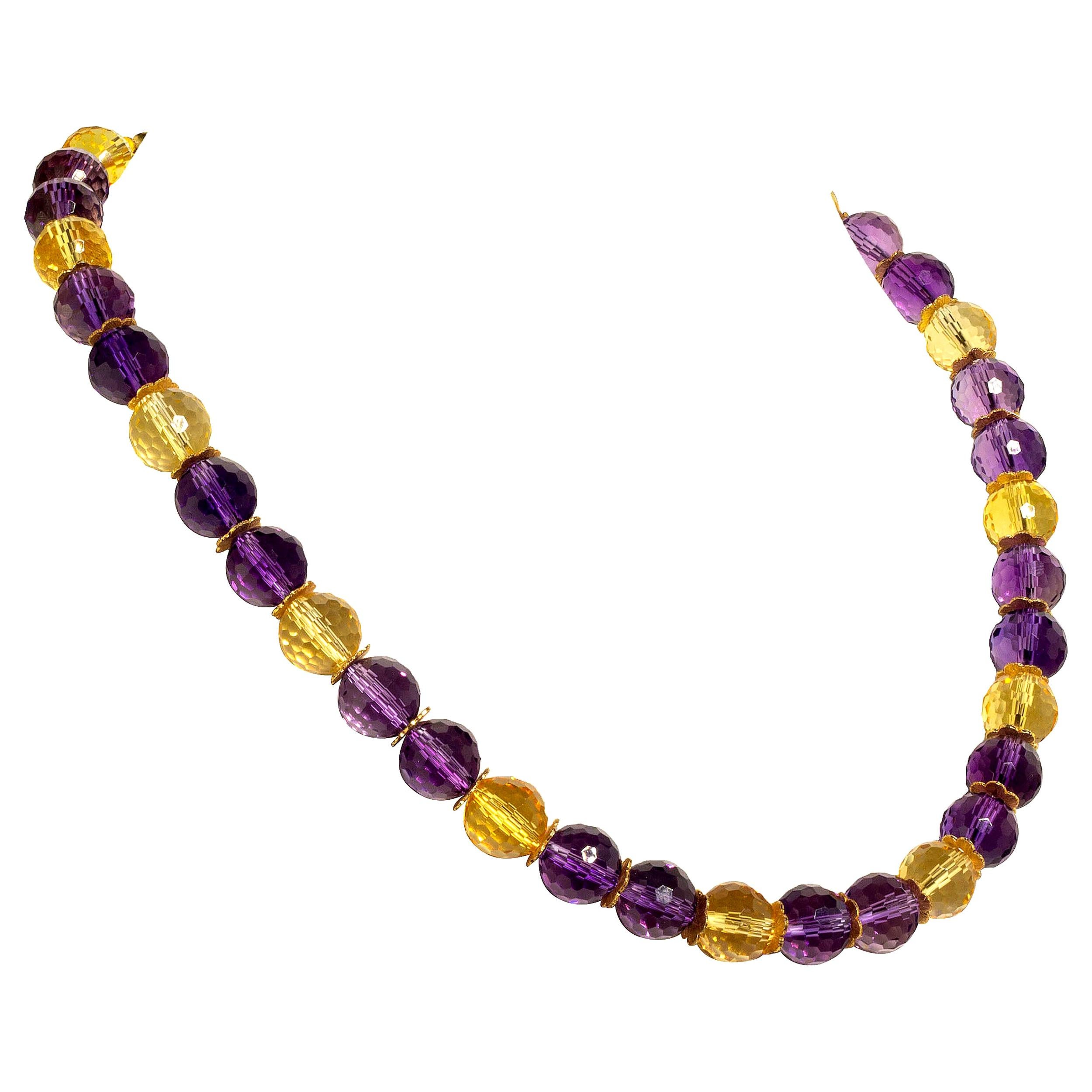 PIAGET "Magic Gardens" Rhodite Citrine Amethyst Diamond Necklace at 1stDibs
