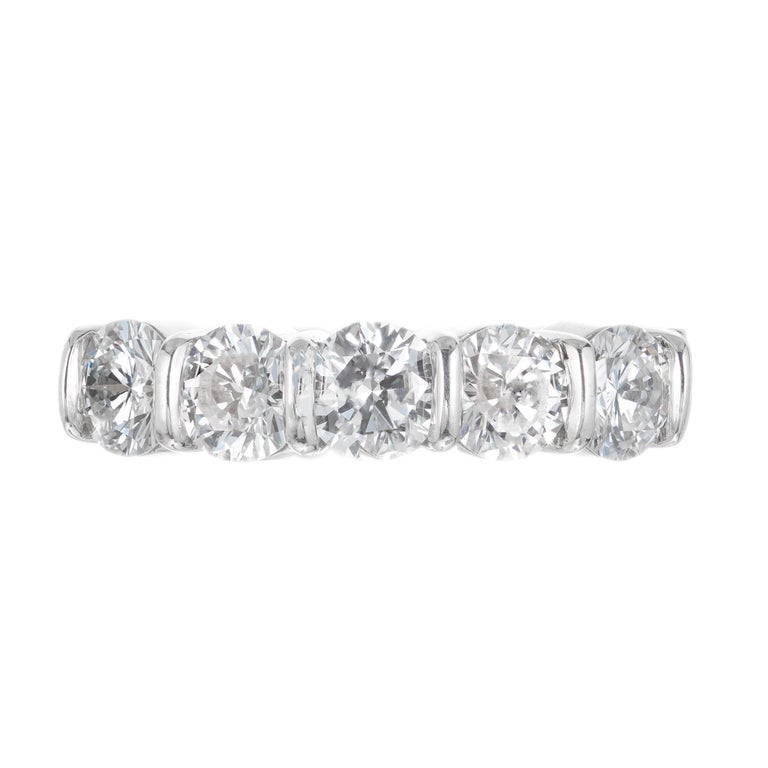 Gemlok 1.75 Carat Diamond Platinum Wedding Band Ring For Sale at 1stDibs