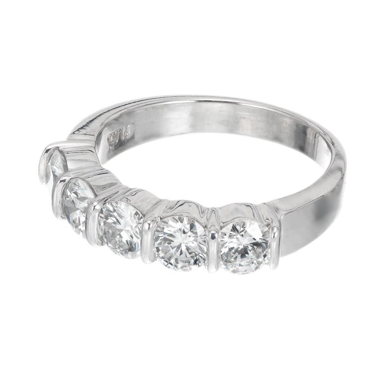 Gemlok 1.75 Carat Diamond Platinum Wedding Band Ring For Sale at 1stDibs