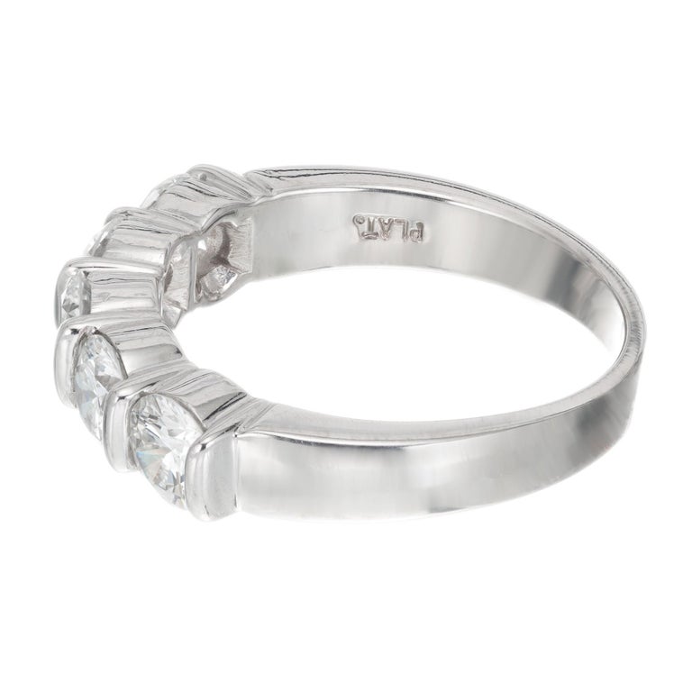 Gemlok 1.75 Carat Diamond Platinum Wedding Band Ring For Sale at 1stDibs