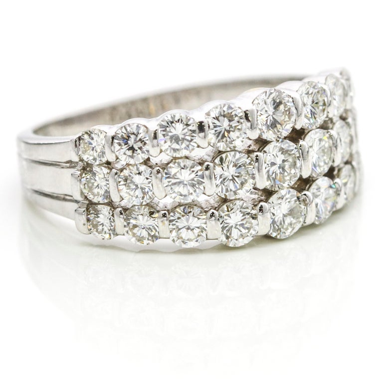 Gemlok 2.00 Carat 18 Karat White Gold Diamond Band Ring For Sale at 1stDibs