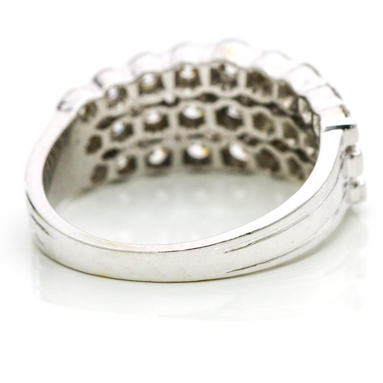 Gemlok 2.00 Carat 18 Karat White Gold Diamond Band Ring For Sale at 1stDibs