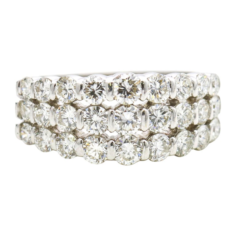 Gemlok 2.00 Carat 18 Karat White Gold Diamond Band Ring For Sale at 1stDibs