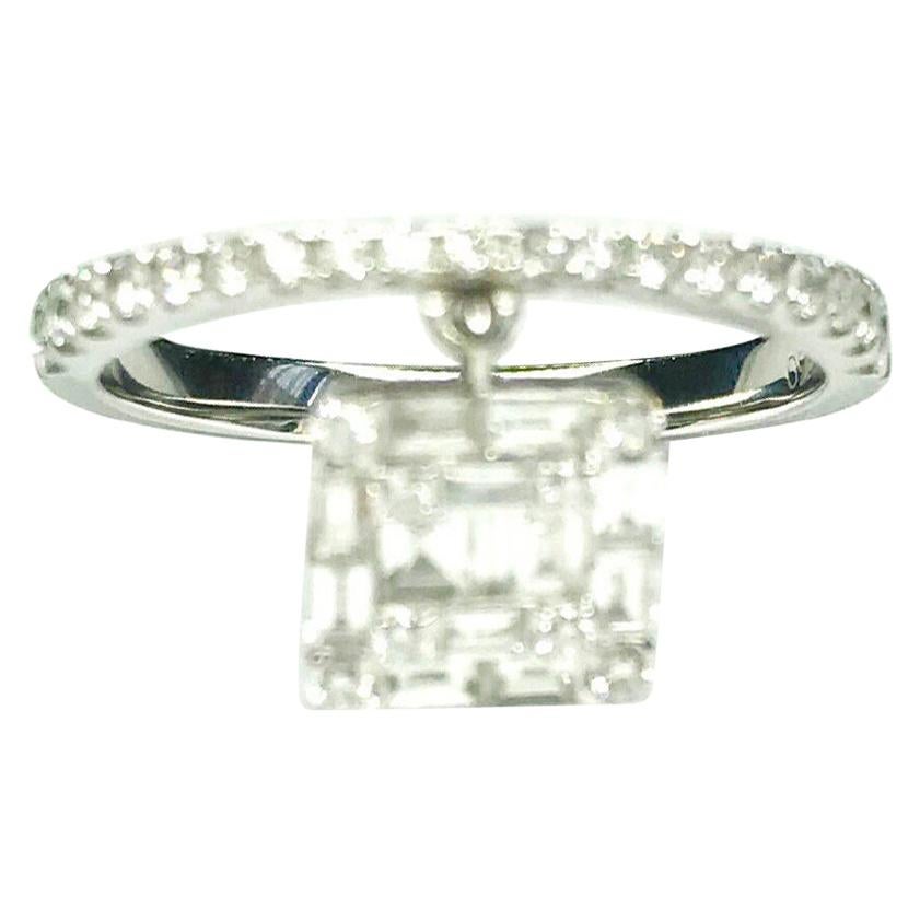 Los Castillo Sterling Silver Diamond Motif Ring For Sale at 1stDibs