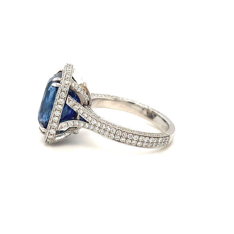 Gems Are Forever GIA Certified 8.14 Carat Sapphire and Diamond ...