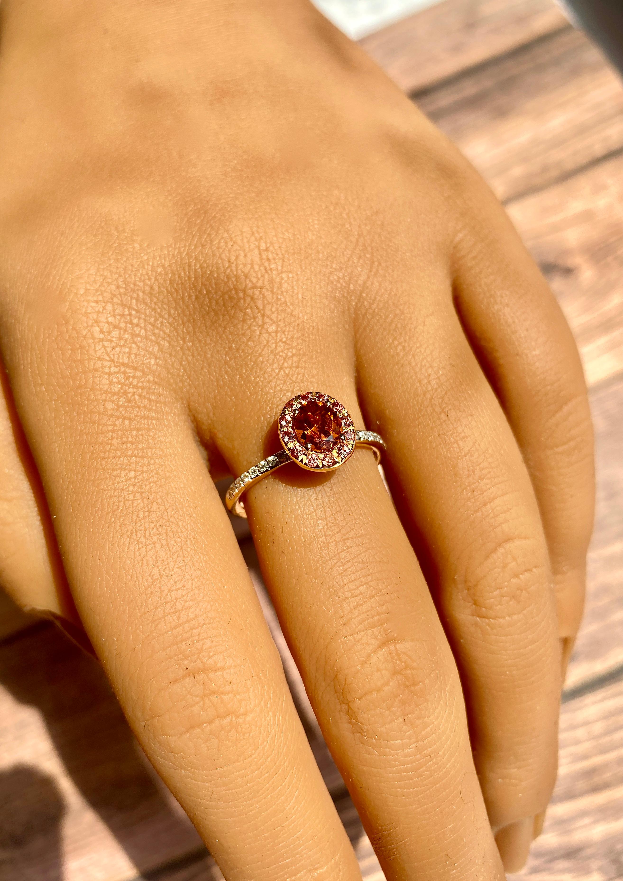 Gemstone and Diamond Solitaire Ring Stack, Natural Citrine and Diamond ...