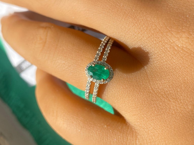 Gemstone Solitaire Wedding Set, Natural Diamond Wedding Ring, Stackable ...