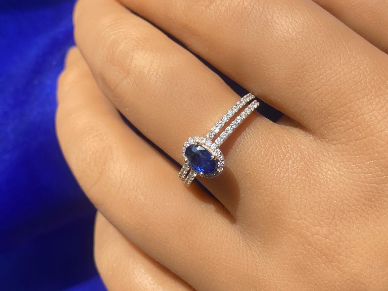 Gemstone Solitaire Wedding Set, Natural Diamond Wedding Ring, Stackable ...