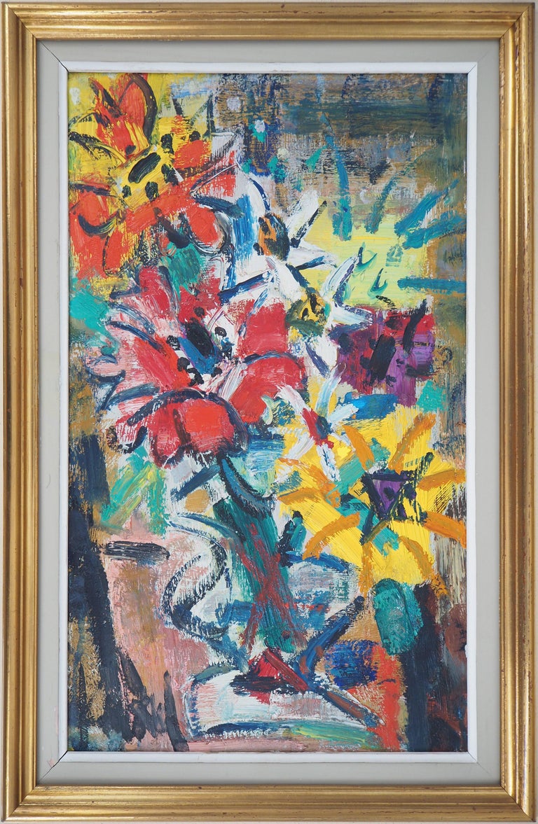Gen Paul - Colorful Flowers - Original Handsigned Oil Painting For Sale ...