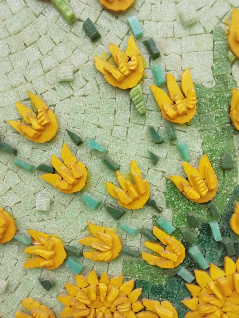 Genaro Alvarez Mexican Mid-Century Modern Floral Still Life Mosaic at ...