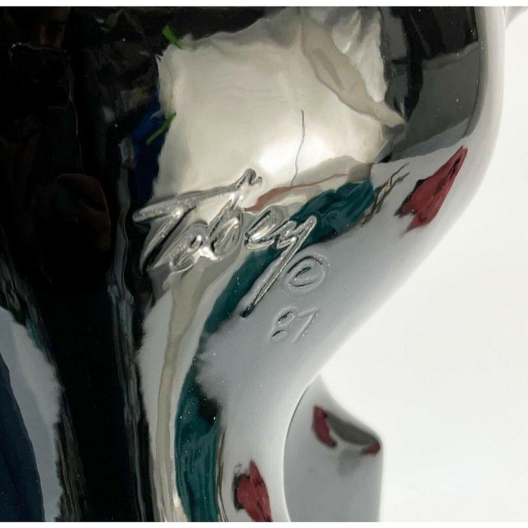 Gene and Rebecca Tobey Ceramic Buffalo Sculpture, 1987 For Sale at 1stDibs