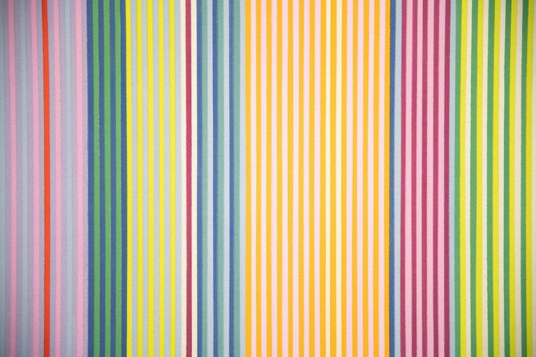 Gene Davis Acrylic Color Field Painting on Canvas Titled King's ...