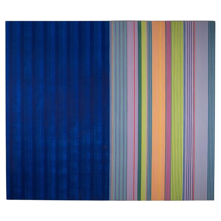 Gene Davis Acrylic Color Field Painting on Canvas Titled King's ...