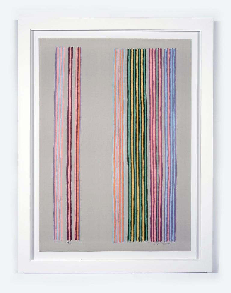 Gene Davis Color Field Modern Abstract Print "Royal Curtain", 1980 For ...