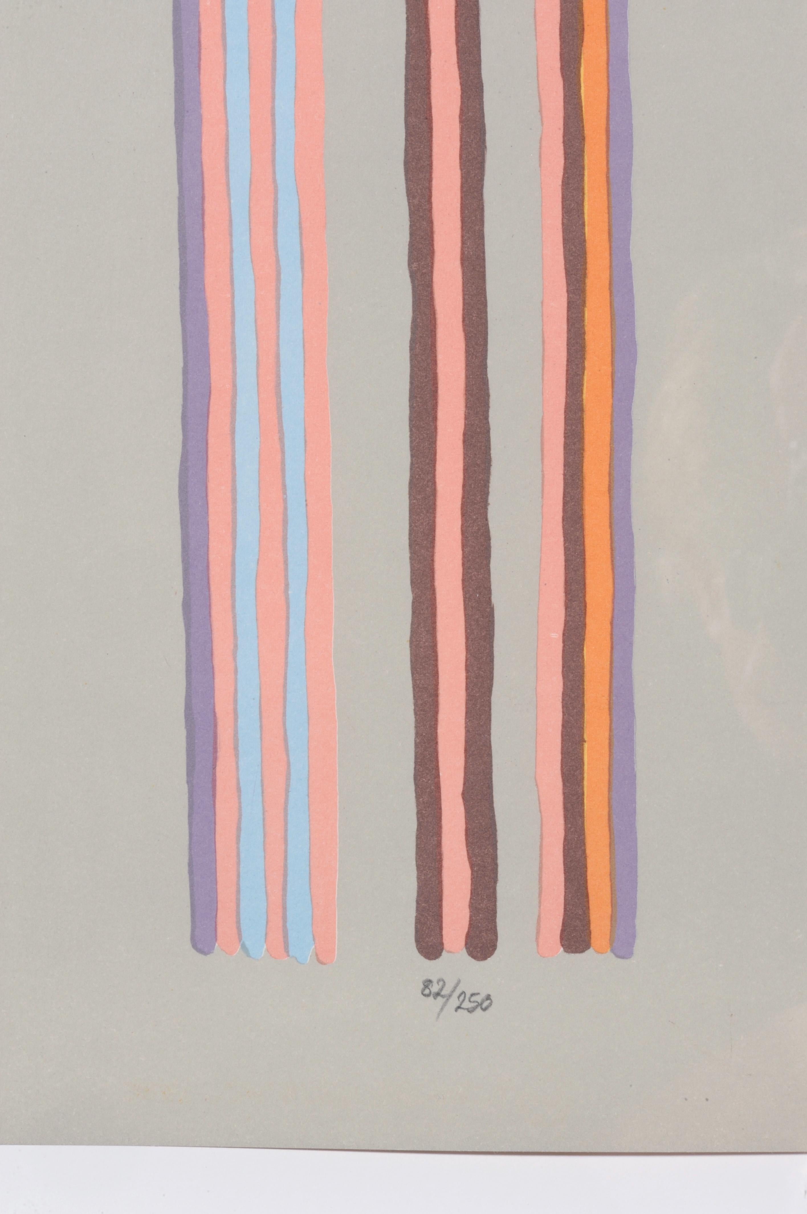 Gene Davis Color Field Modern Abstract Print "Royal Curtain", 1980 at ...
