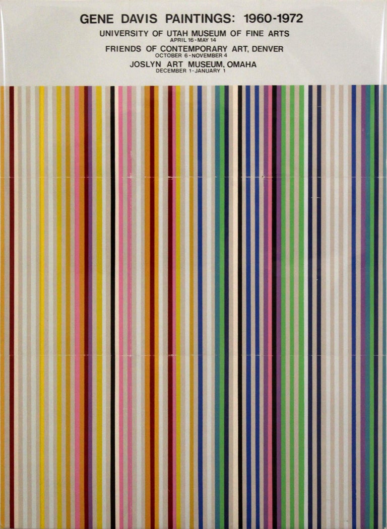 Gene Davis Paintings: 1960-1972 Vintage Modern Exhibition Poster ...