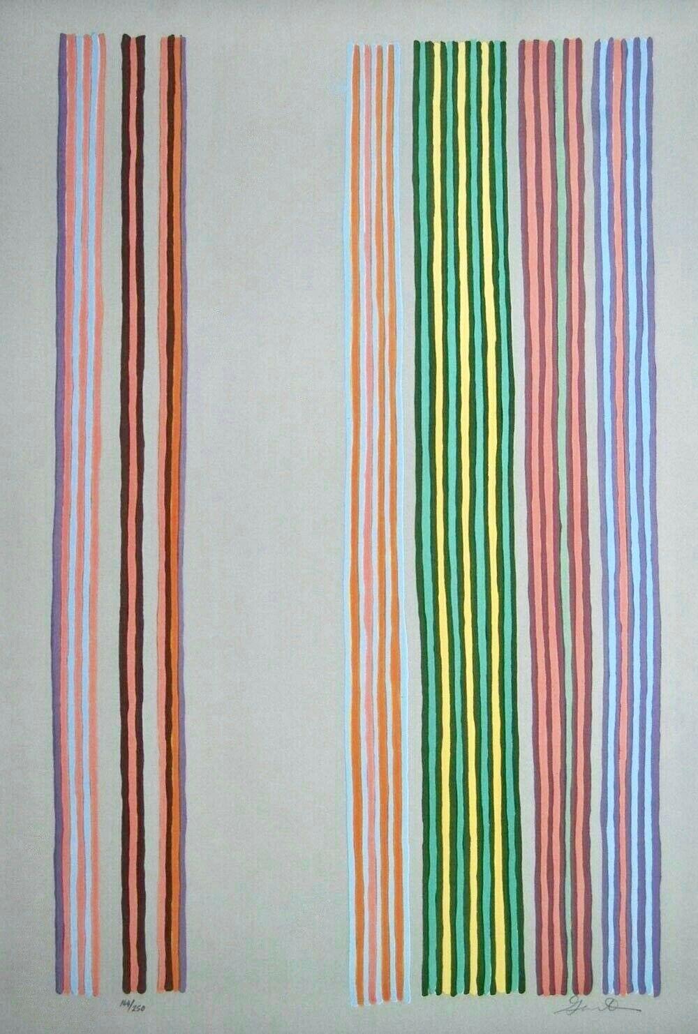 Gene Davis - Yankee Doodle by Gene Davis, Screen Print, Stripes, Signed ...