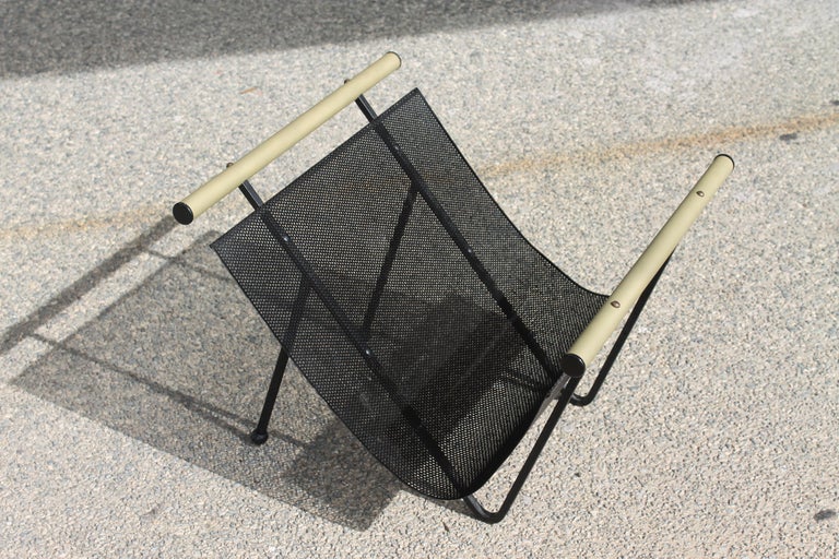 Gene Tepper Magazine / Log Holder with Fireplace Tools For Sale at 1stDibs