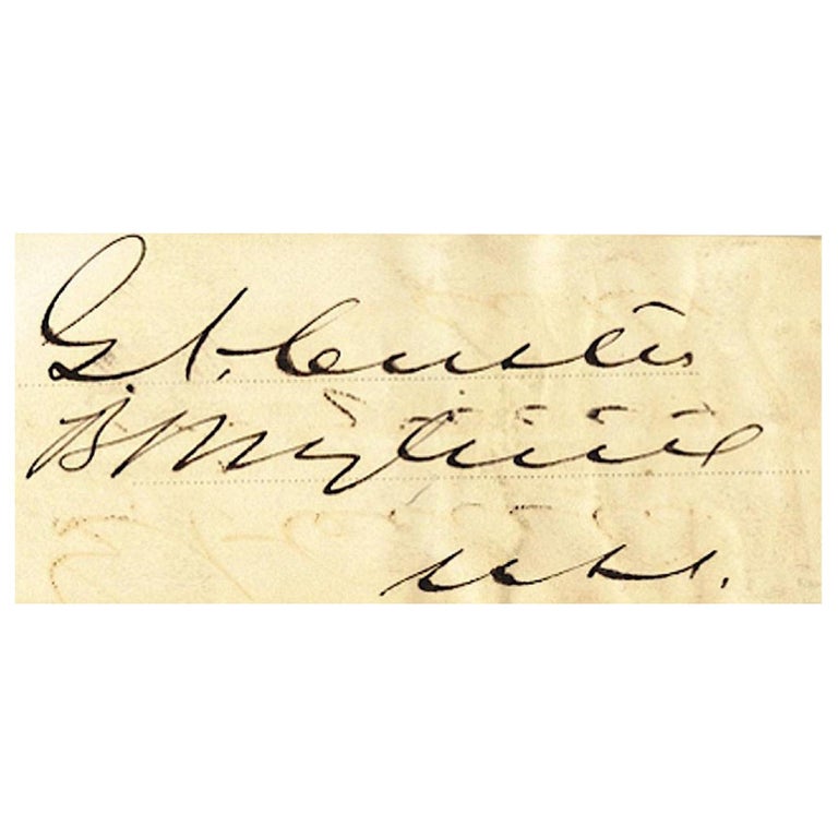 General George Custer Antique 19th Century Autograph For Sale at 1stDibs