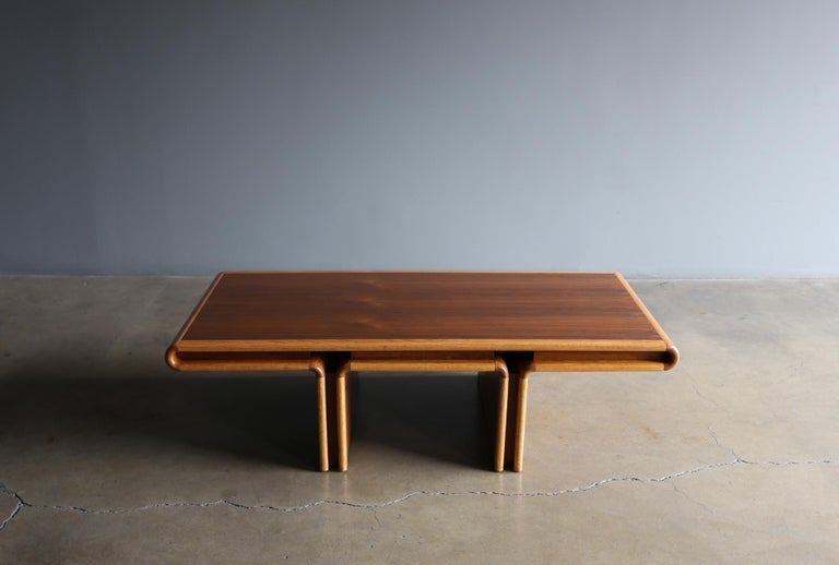 Generation 80 Oak and Walnut Coffee Table, circa 1980 For Sale at 1stDibs