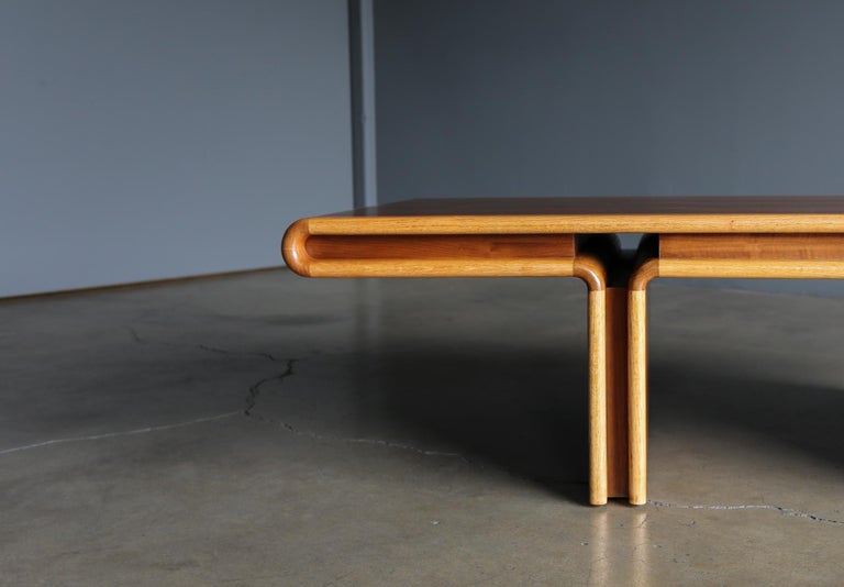 Generation 80 Oak and Walnut Coffee Table, circa 1980 For Sale at 1stDibs