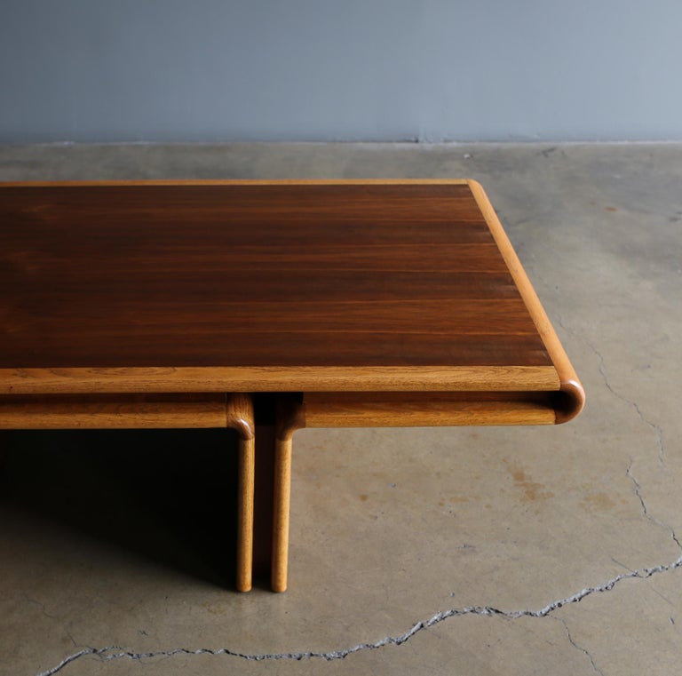 Generation 80 Oak and Walnut Coffee Table, circa 1980 For Sale at 1stDibs