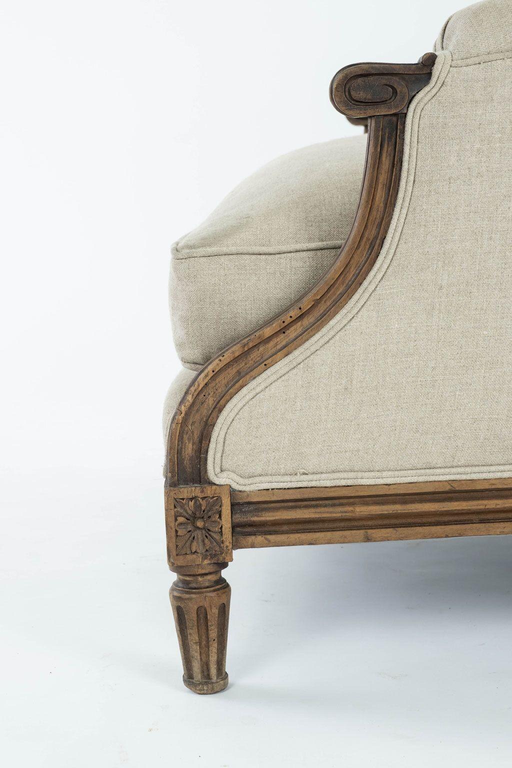 Generously Proportioned Louis XVI Style Wingback at 1stDibs